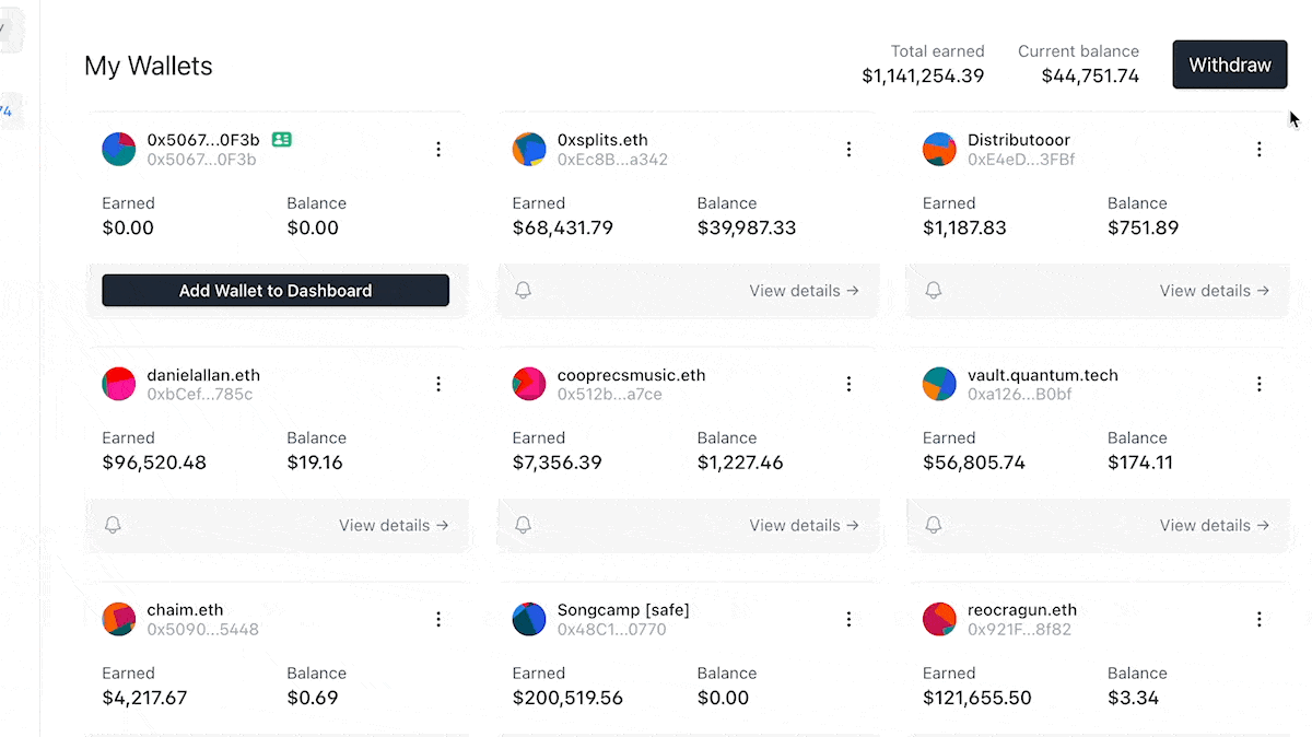 Splits Changelog: Multi-wallet withdrawals | Splits Help Center